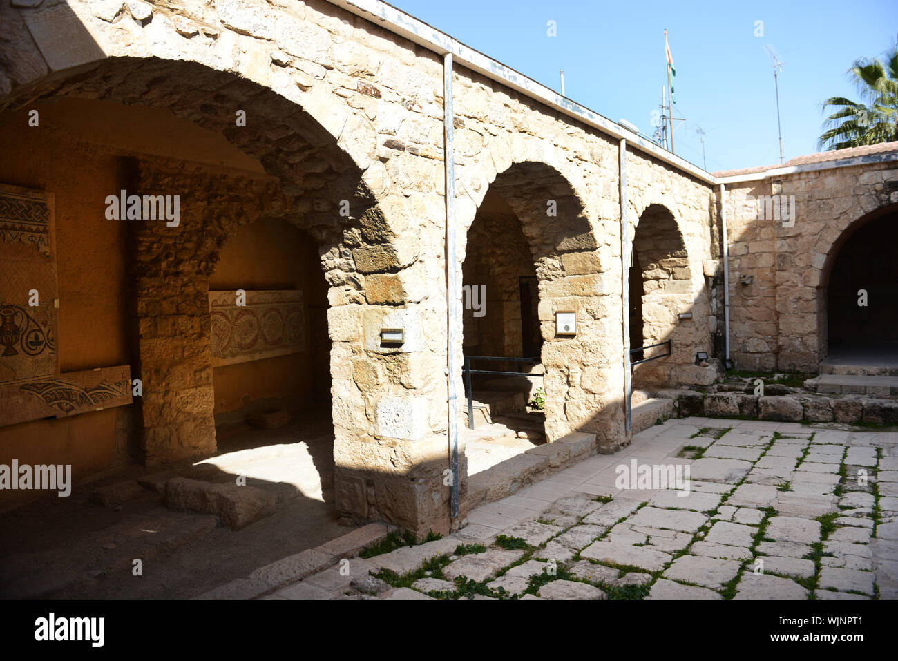 The archaeological park in Madaba Jordan Stock Photo - Alamy