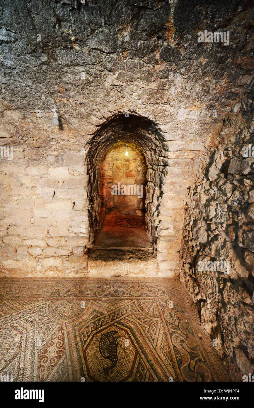 The archaeological park in Madaba Jordan Stock Photo - Alamy