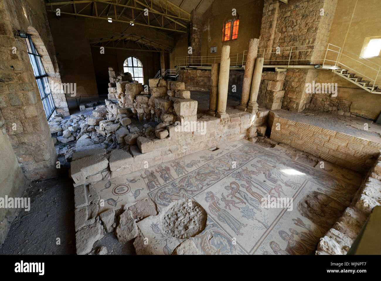 The archaeological park in Madaba Jordan Stock Photo - Alamy