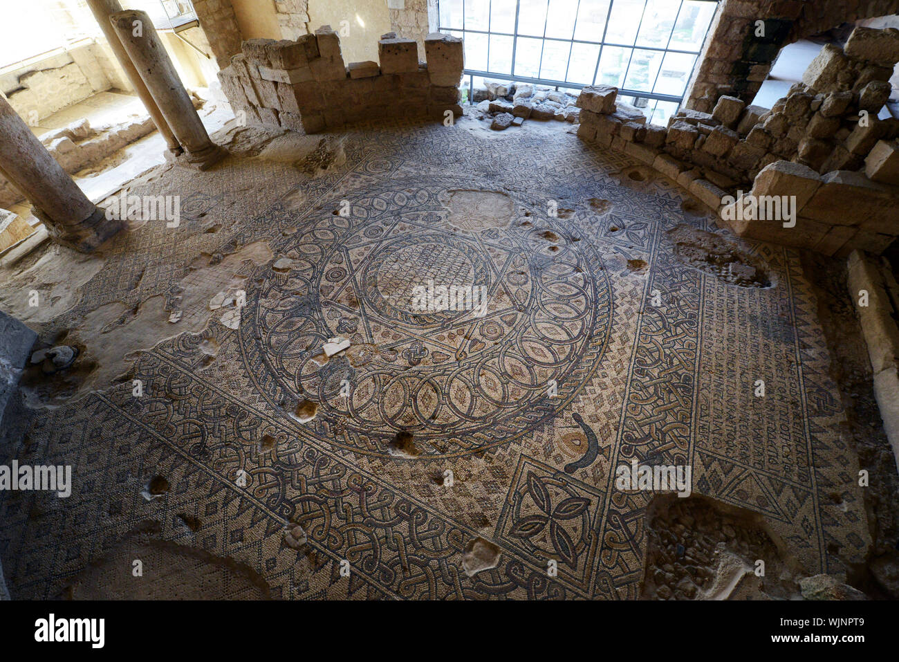 The archaeological park in Madaba Jordan Stock Photo - Alamy