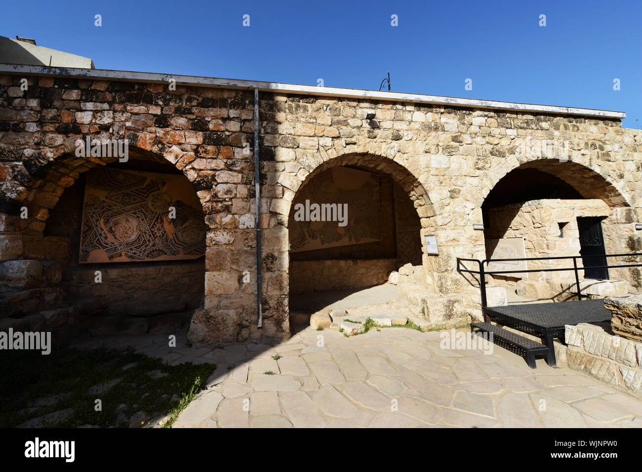 The archaeological park in Madaba Jordan Stock Photo - Alamy