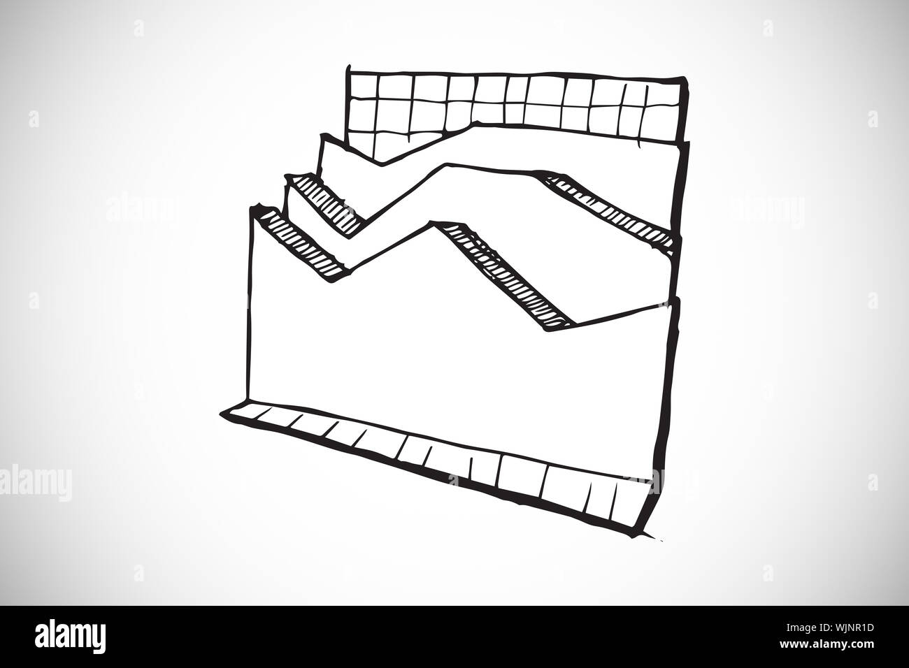 Data analysis doodle against white background with vignette Stock Photo ...