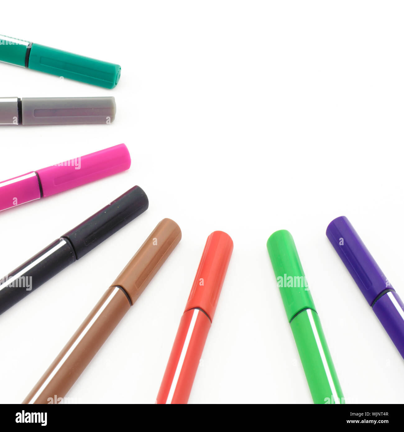 colorful pen isolated on white background Stock Photo - Alamy