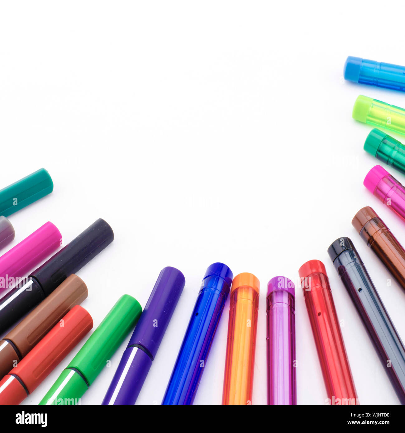 colorful pen isolated on white background Stock Photo - Alamy
