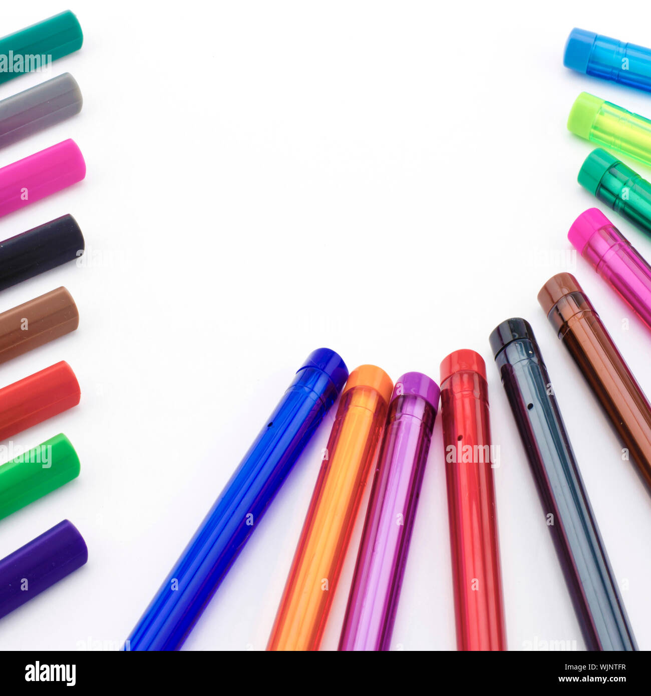 colorful pen isolated on white background Stock Photo - Alamy