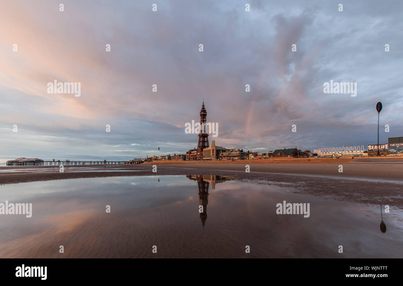 Blackpool beach promenade steps hi-res stock photography and images - Alamy