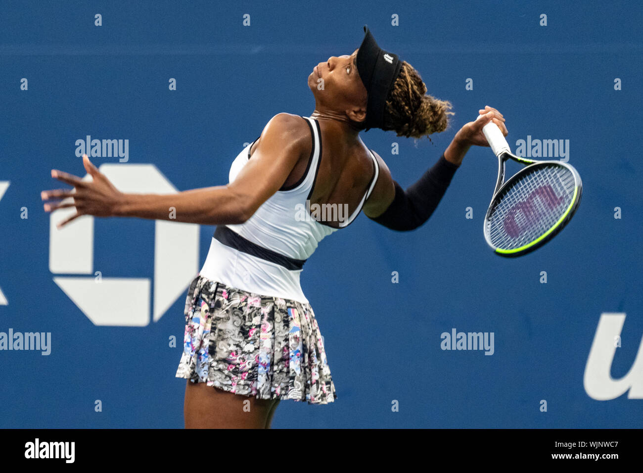 Venus Williams of United States competing in the second round of the ...