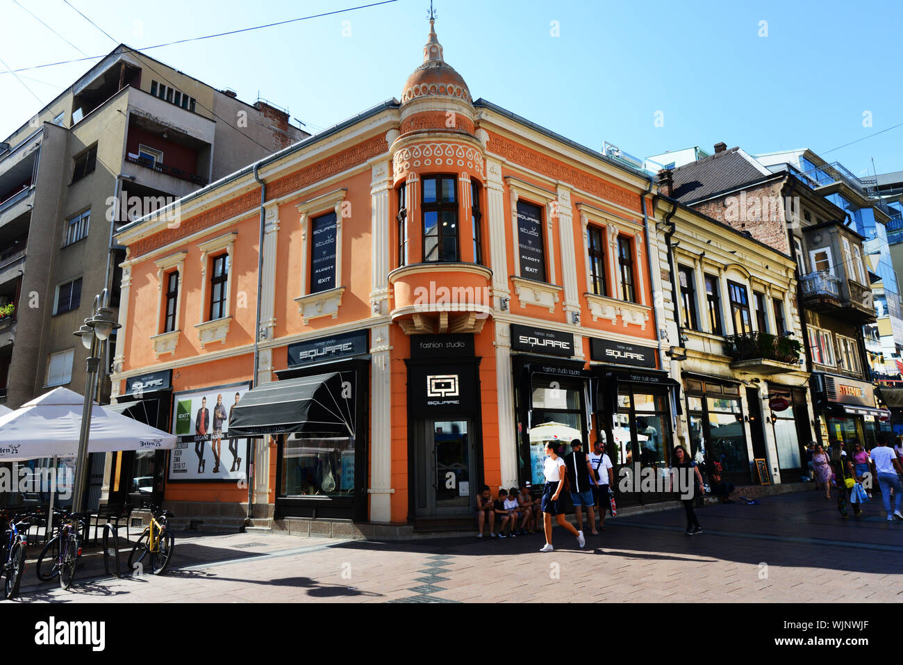 Beautiful old buildings in Niš's city center Stock Photo - Alamy