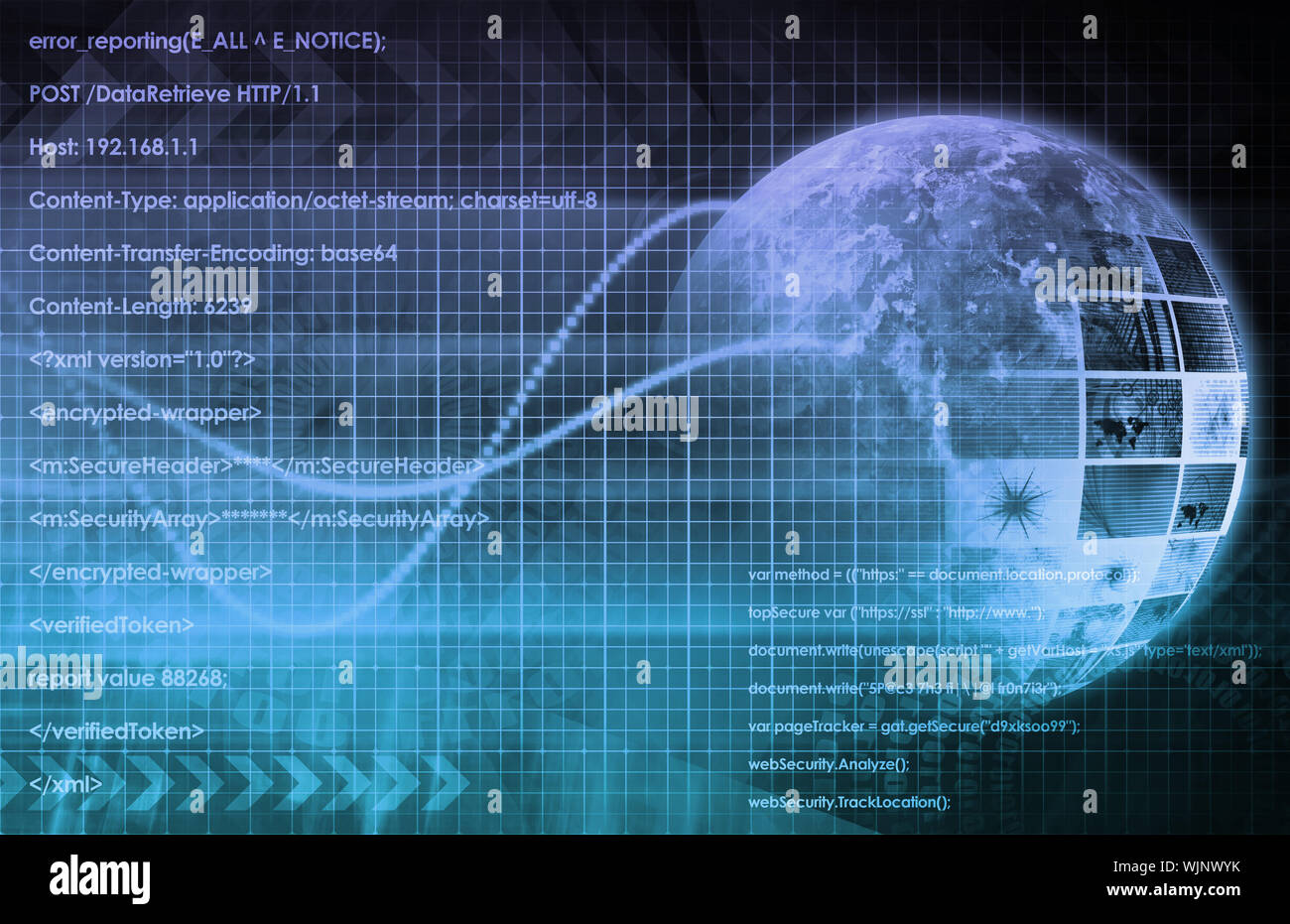 A Technology Industry Network As a Wallpaper Stock Photo - Alamy