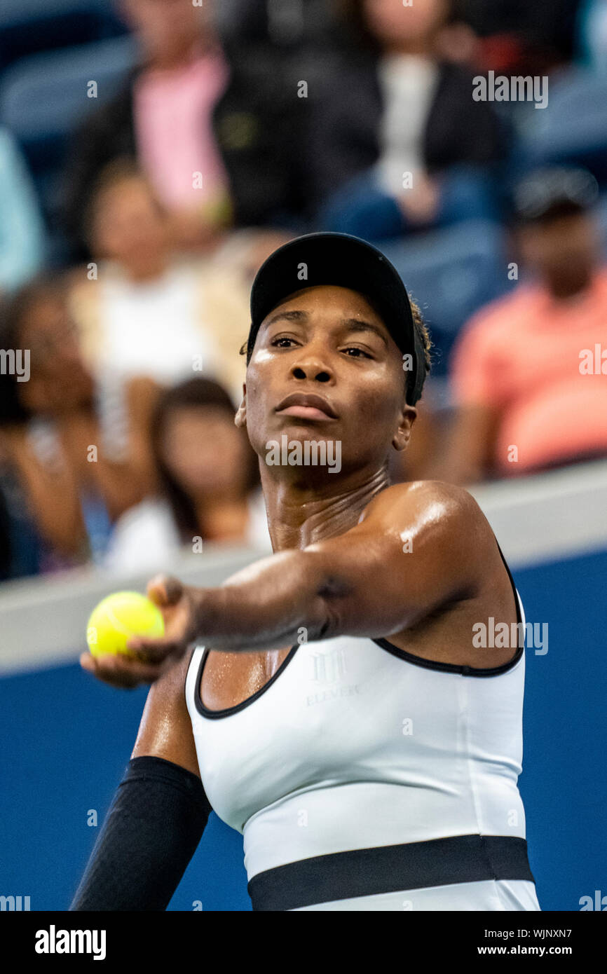 Venus Williams of United States competing in the second round of the ...