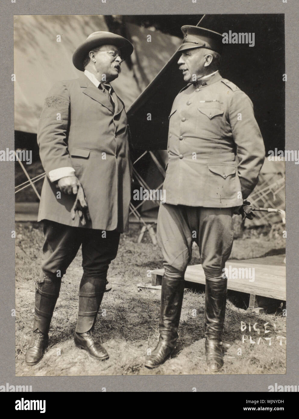 Hon. Theodore Roosevelt and General Wood Stock Photo - Alamy