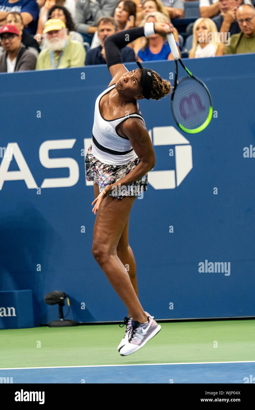 Venus Williams of United States competing in the second round of the ...
