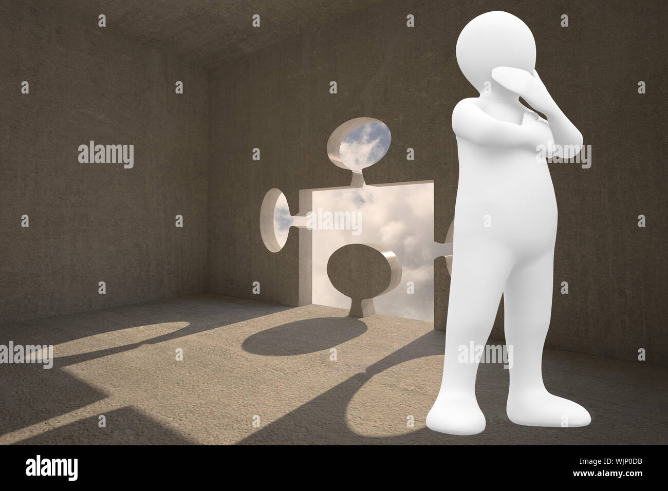 Human figure thinking computer graphic hi-res stock photography and ...