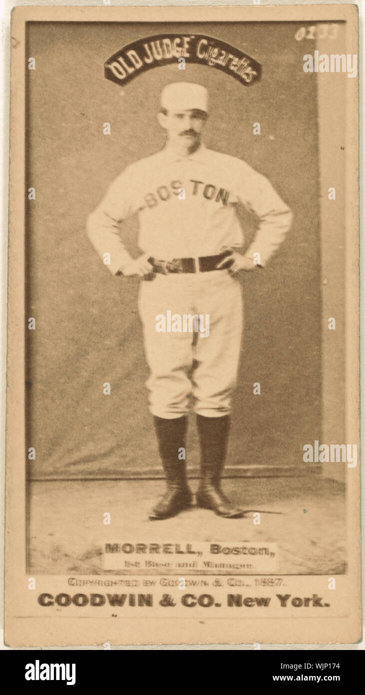 Honest John Morrill, Boston Beaneaters, baseball card portrait Stock ...