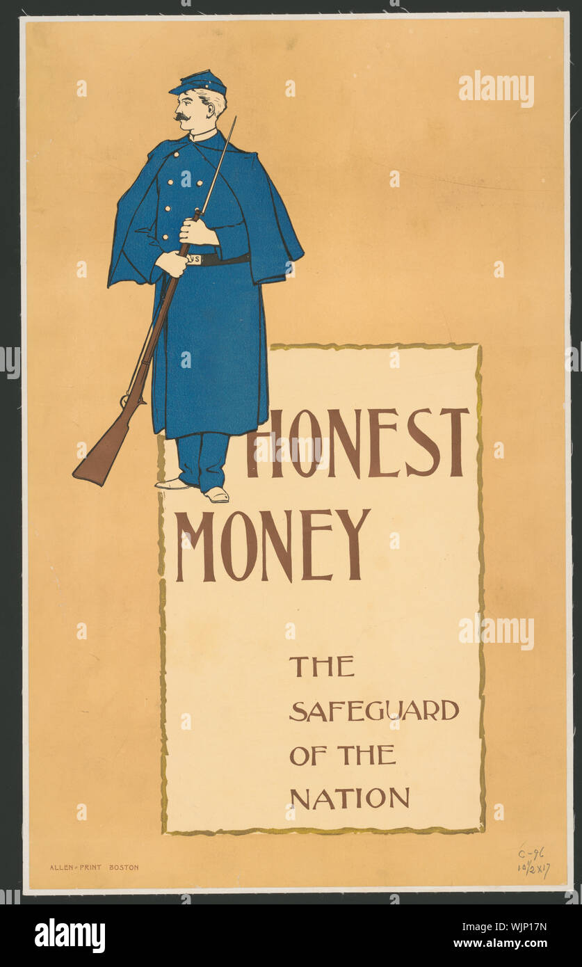Honest money, the safegaurd of the nation Stock Photo - Alamy