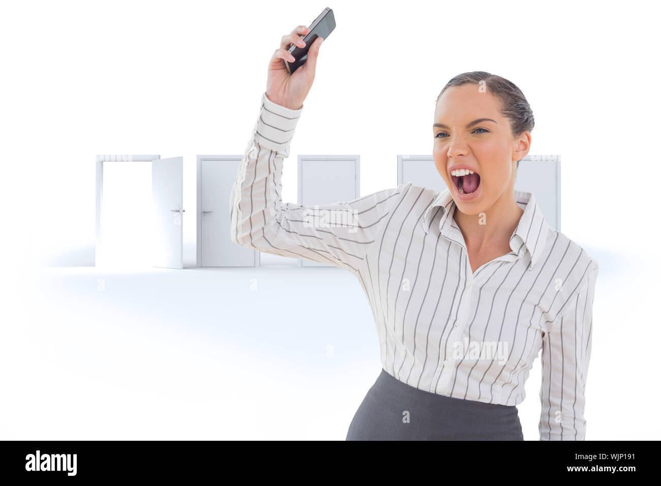 Woman throwing tantrum office hi-res stock photography and images - Alamy