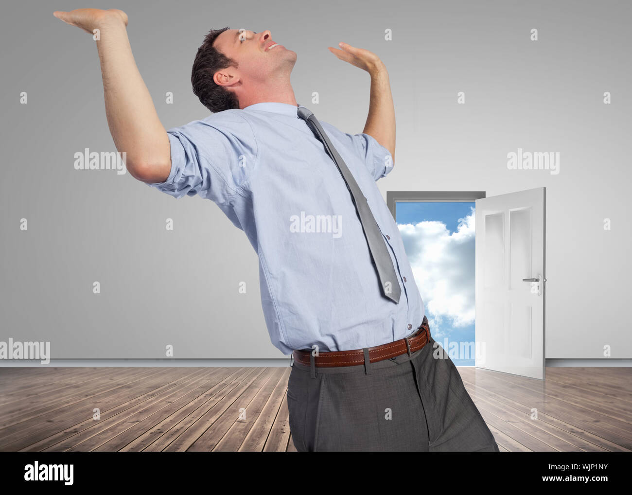 Man Standing Hands Open Legs Open High Resolution Stock Photography and ...
