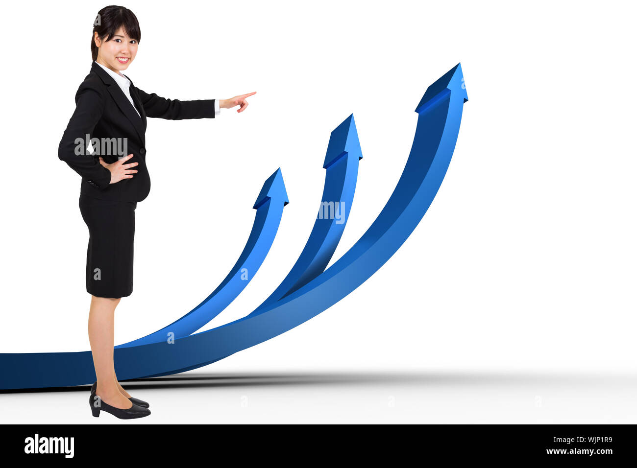 Woman career direction arrows Cut Out Stock Images & Pictures - Alamy