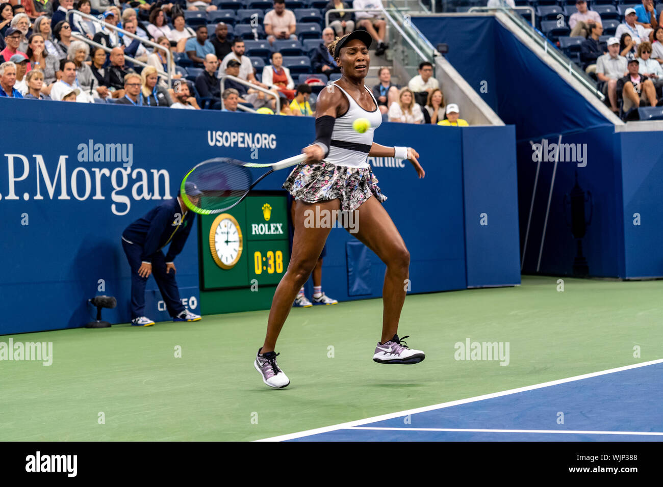 Venus Williams of United States competing in the second round of the ...