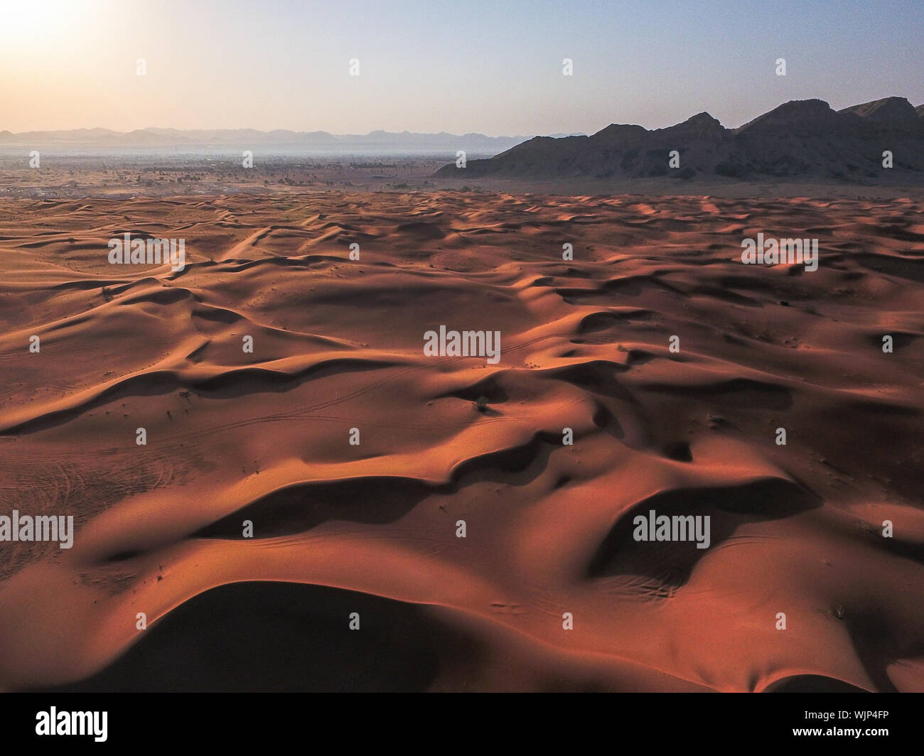 Aerial View Of A Desert Stock Photo - Alamy