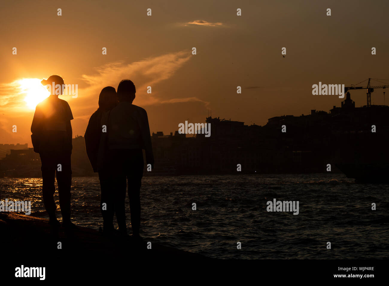 People watching the sunset and the sea Stock Photo - Alamy