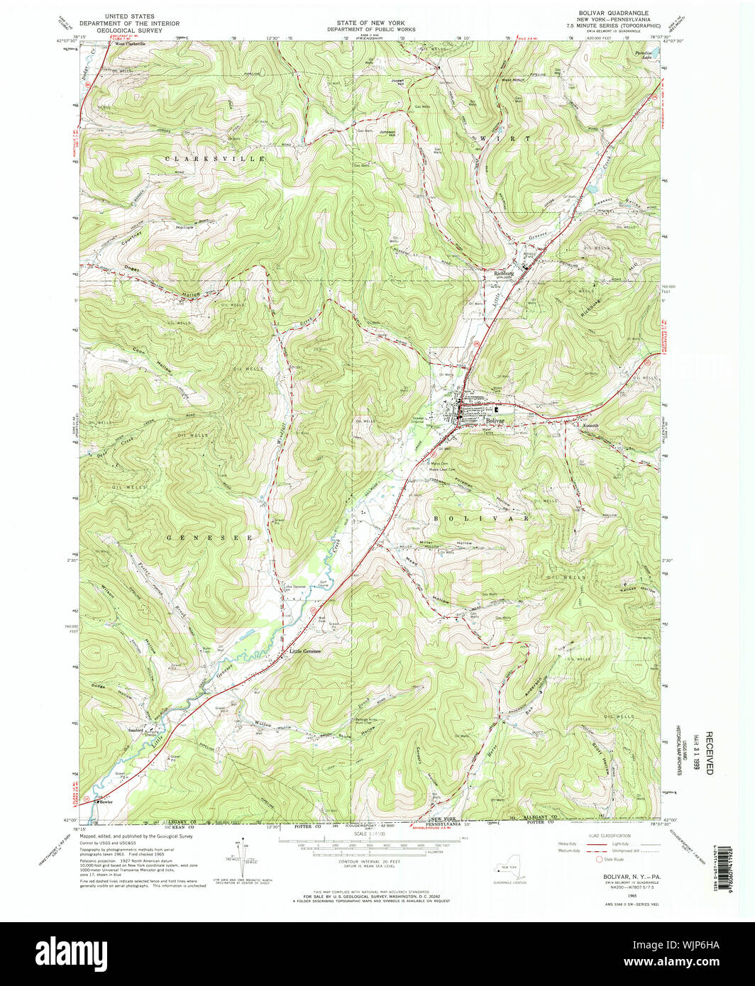 Bolivar new york map hi-res stock photography and images - Alamy