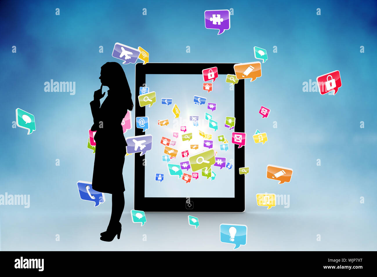 Composite image of computer applications Stock Photo - Alamy