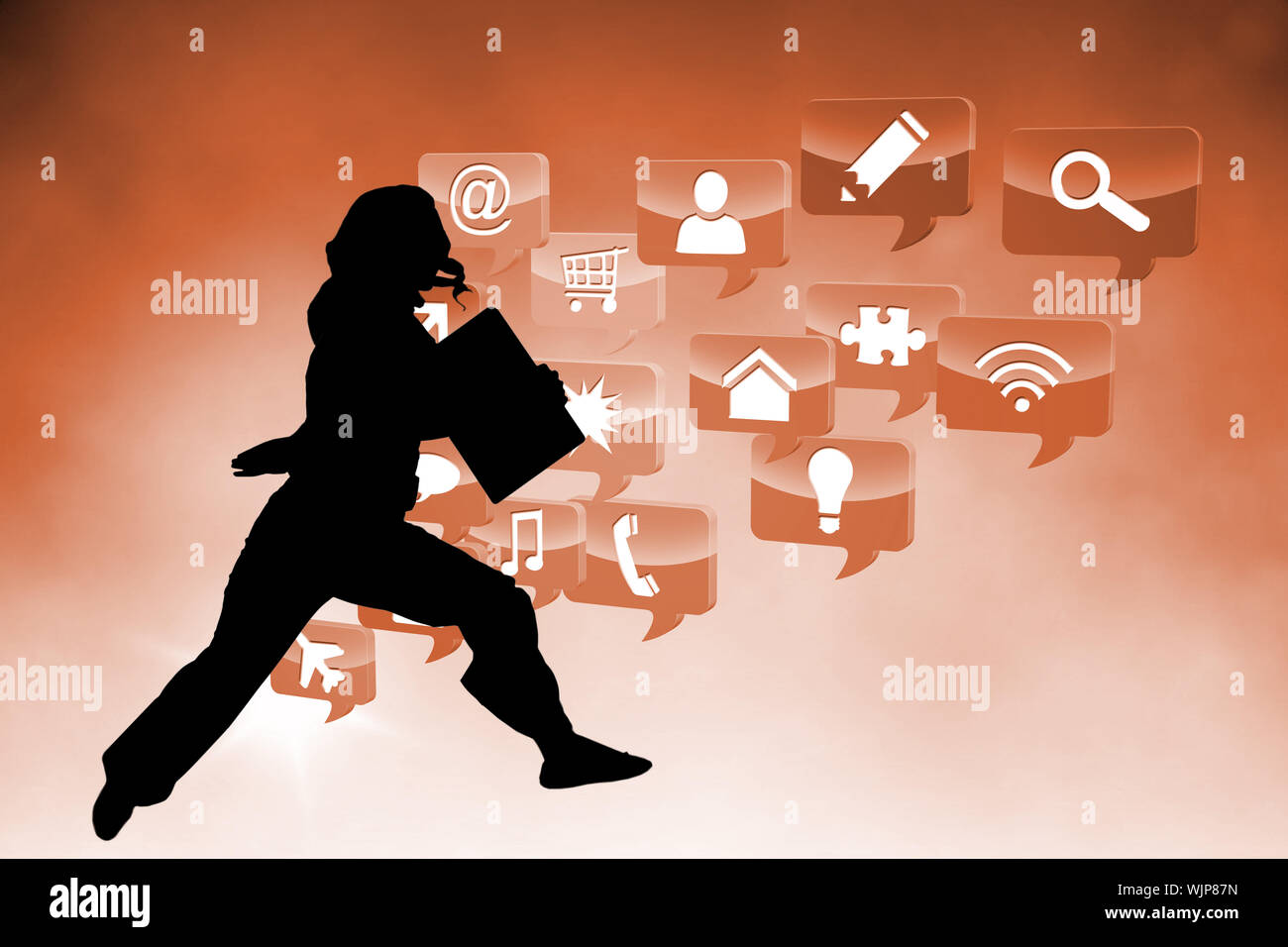 Composite image of computer applications Stock Photo - Alamy