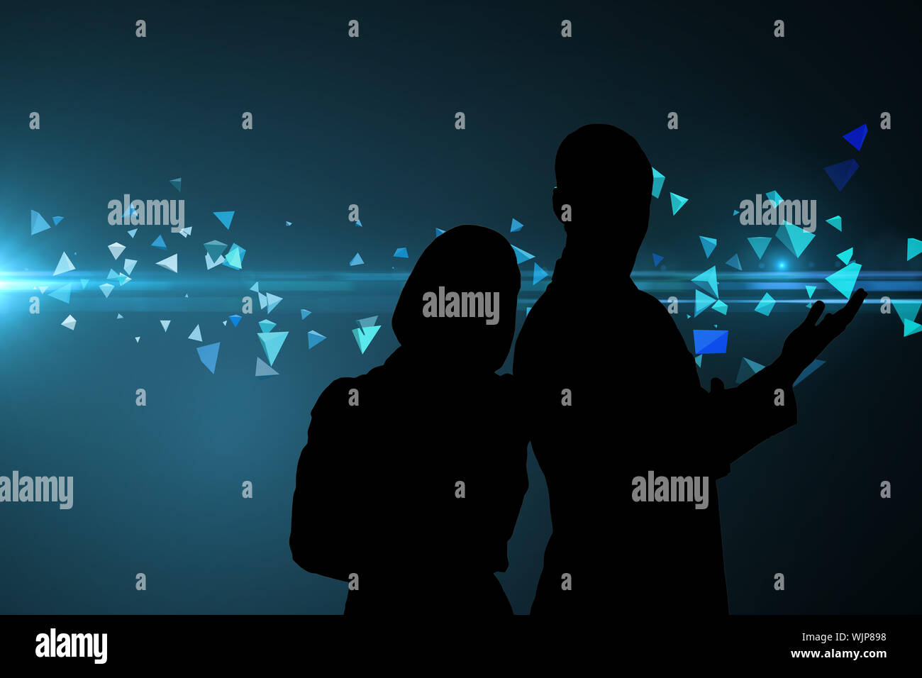 Technical screen with little pyramids Stock Photo - Alamy