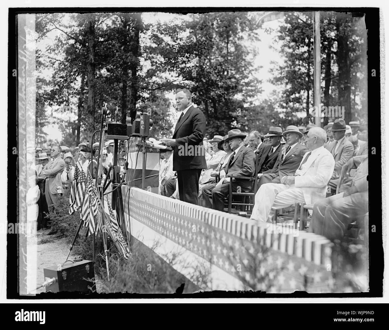 Hoover at Madison, Va., celebration; Gov. Byrd of Va. speaking, 8/17/29 ...