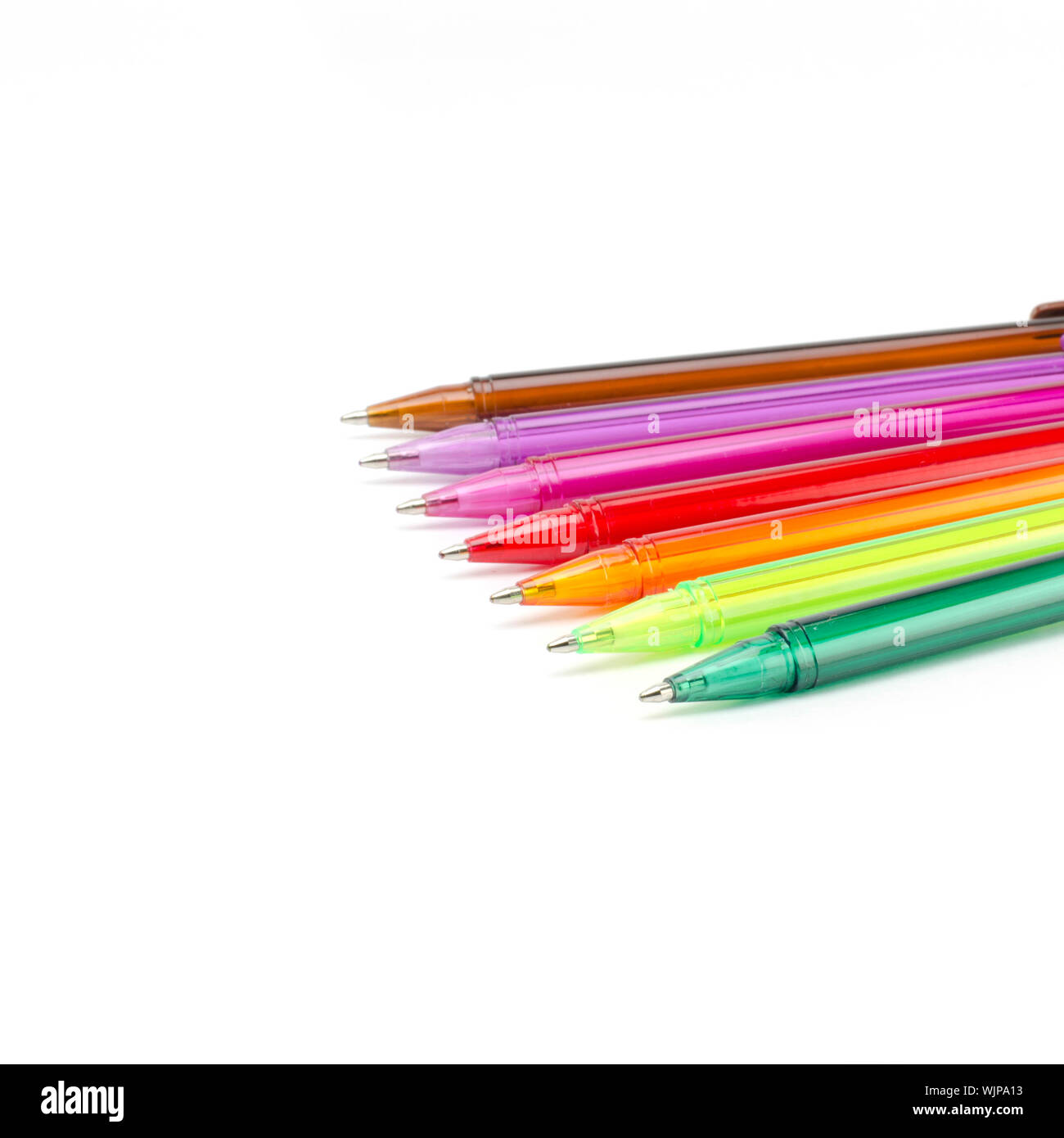 colorful pens isolated on white background Stock Photo - Alamy