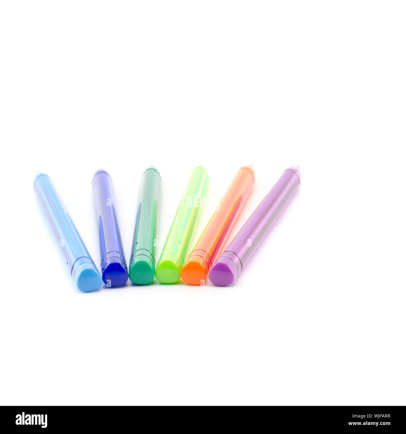 colorful pens isolated on white background Stock Photo - Alamy