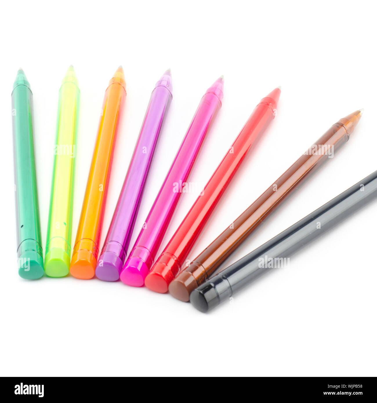 colorful pens isolated on white background Stock Photo - Alamy