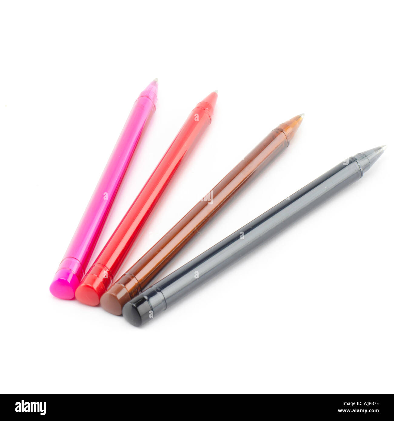 colorful pens isolated on white background Stock Photo - Alamy