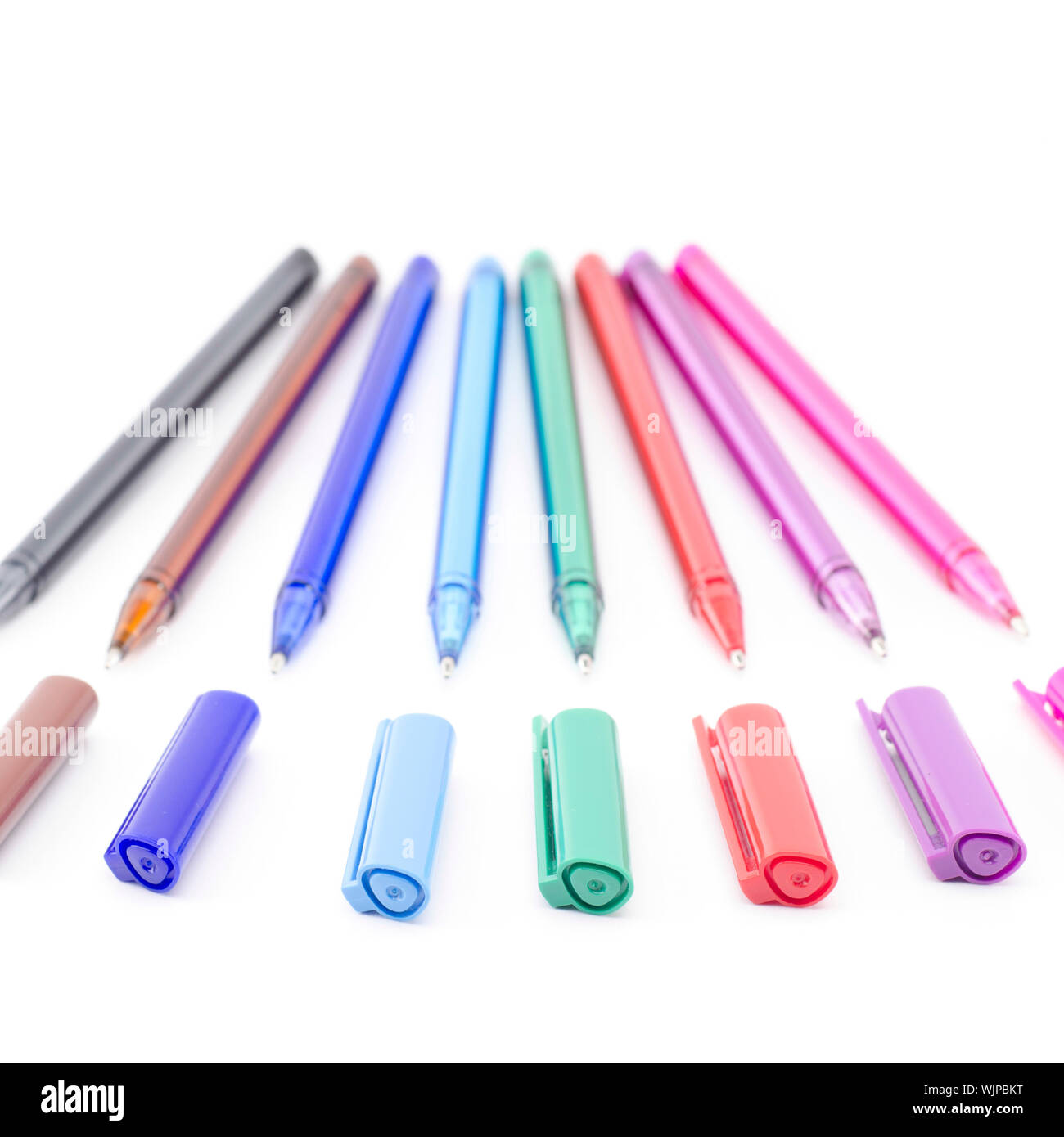 colorful pens isolated on white background Stock Photo - Alamy