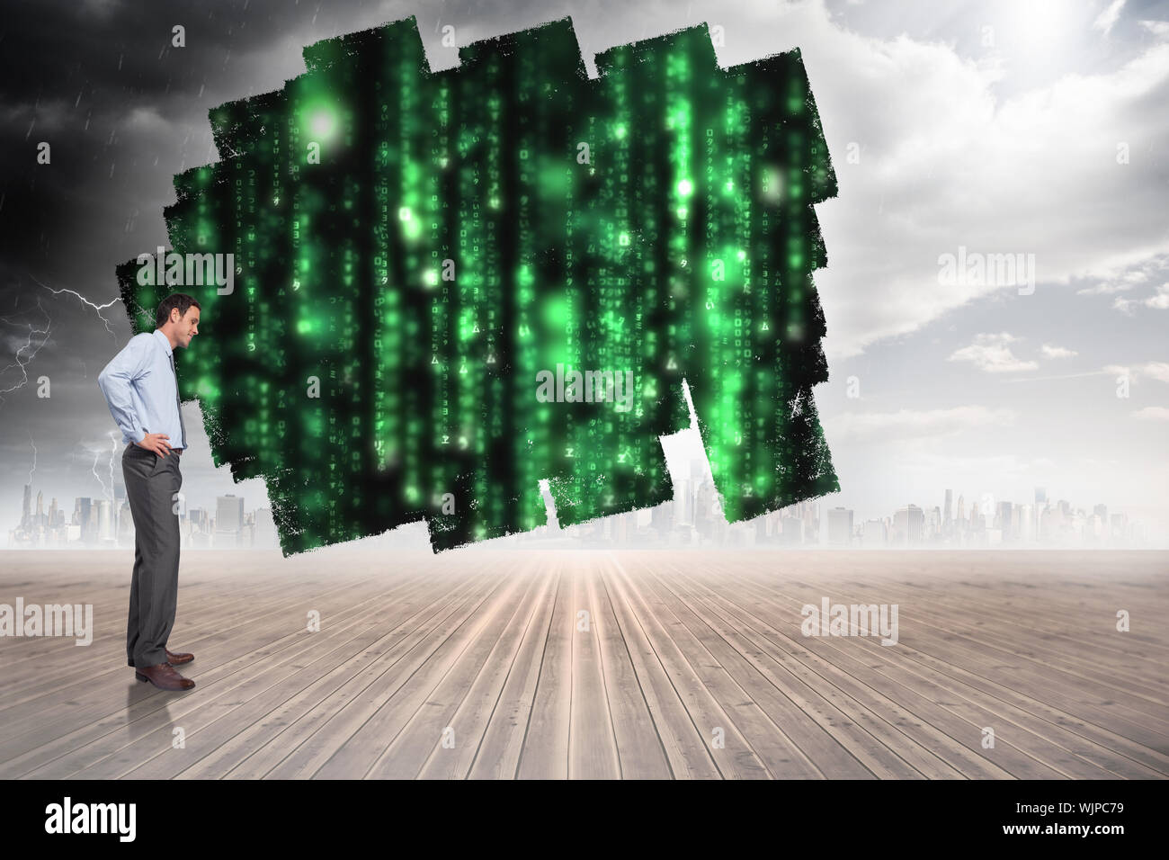 Businessman abstract matrix hi-res stock photography and images - Alamy