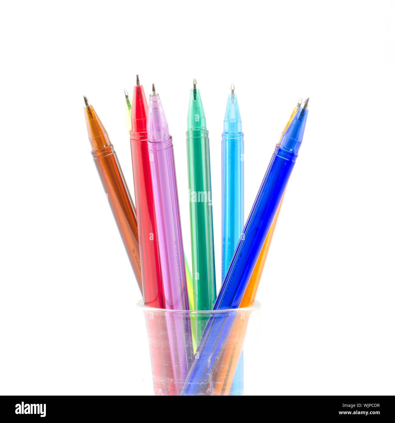 colorful pens isolated on white background Stock Photo - Alamy