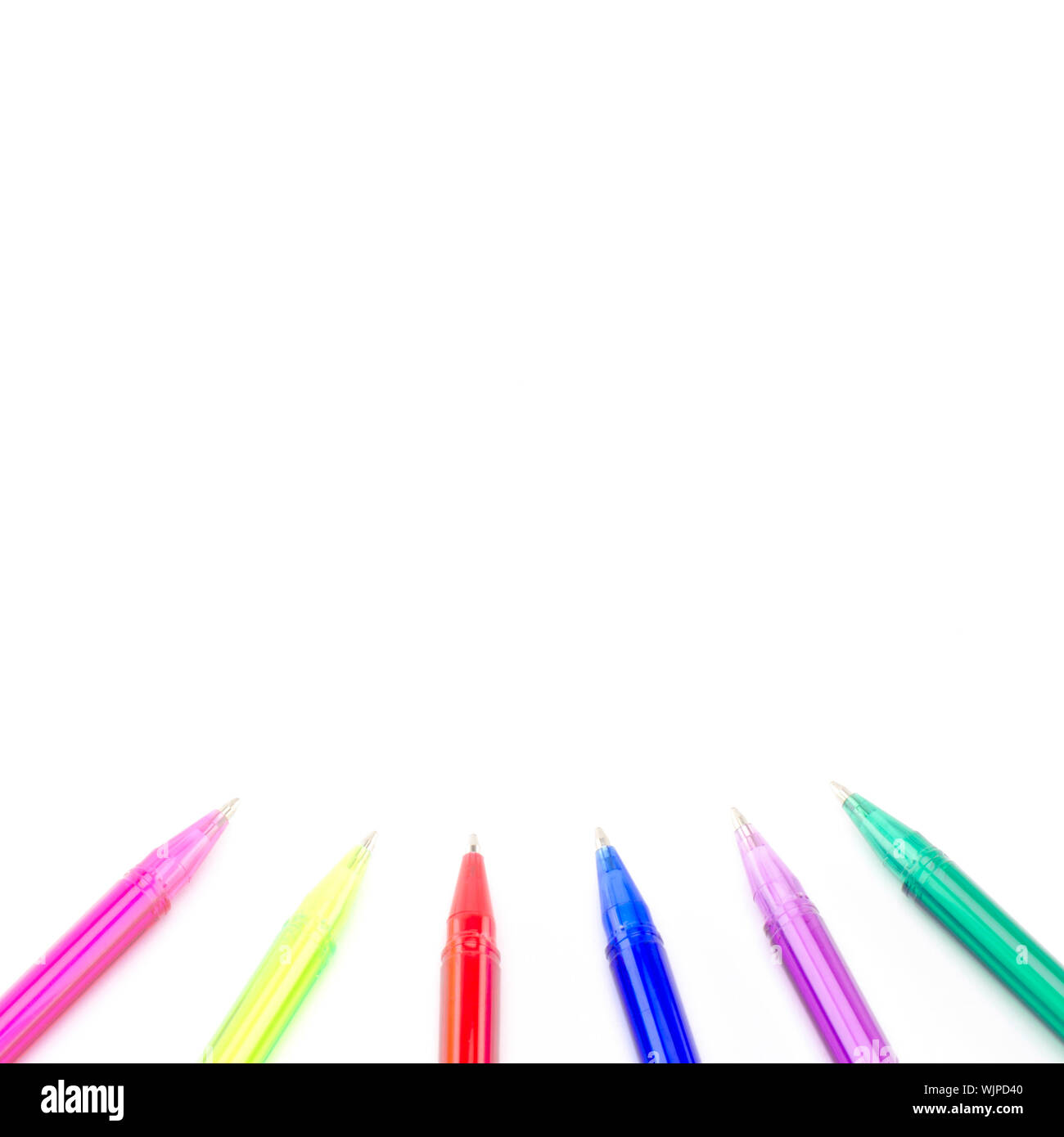 colorful pens isolated on white background Stock Photo - Alamy