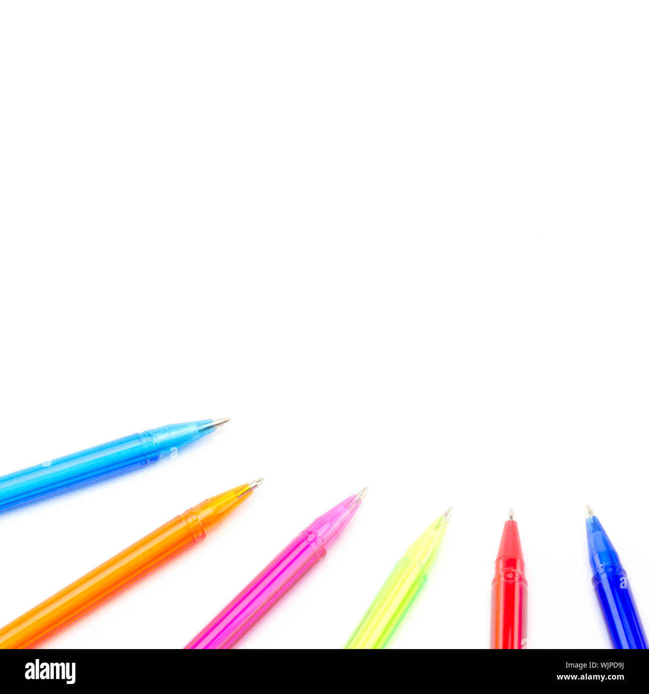 colorful pens isolated on white background Stock Photo - Alamy