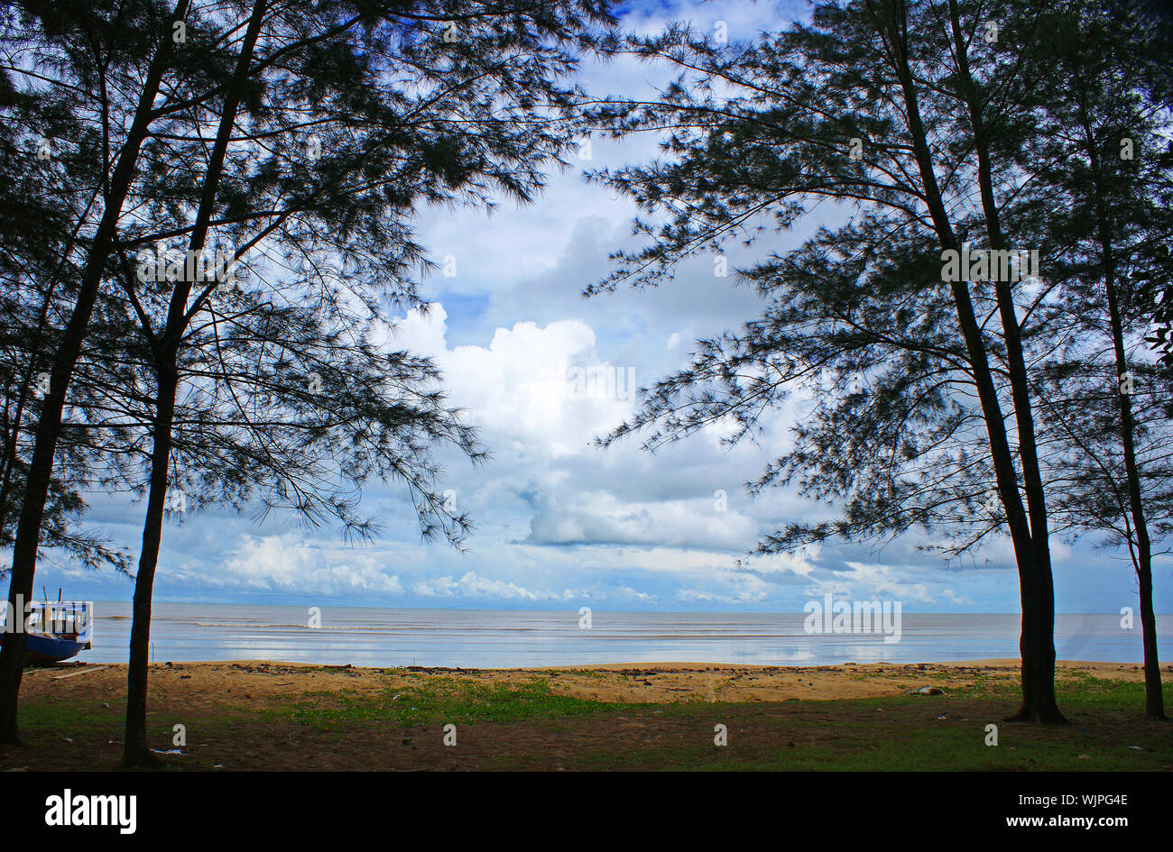 Pantai Tanah Hitam Beach, Sambas, West Kalimantan, Indonesia Stock ...