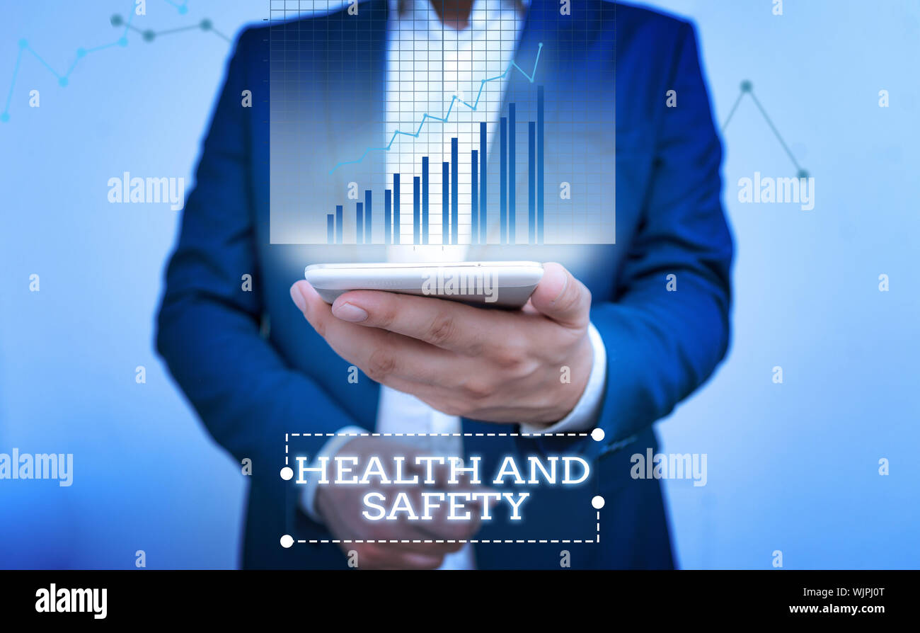 Text sign showing Health And Safety. Business photo text procedures ...