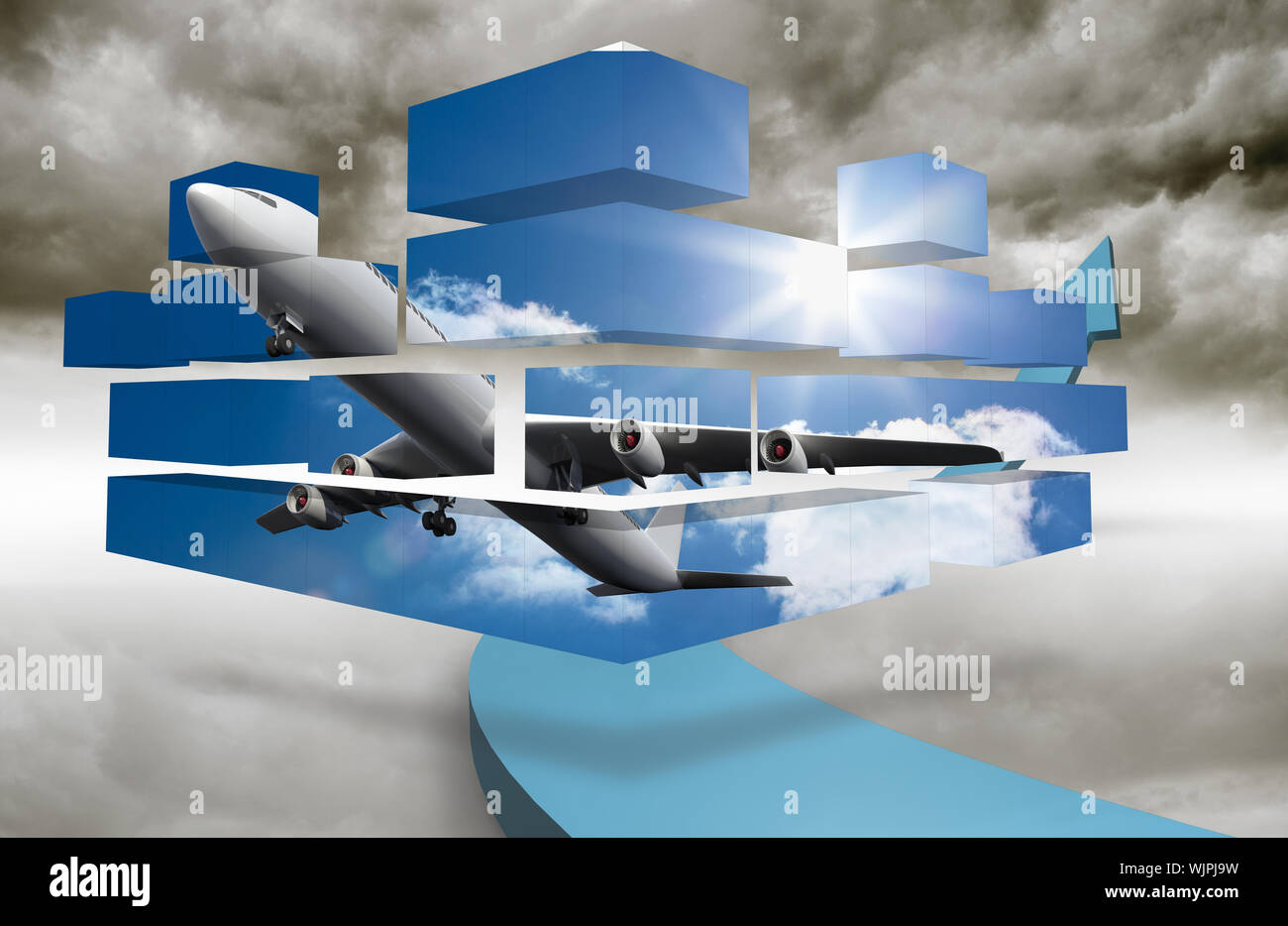 Airplane pointing up hi-res stock photography and images - Alamy