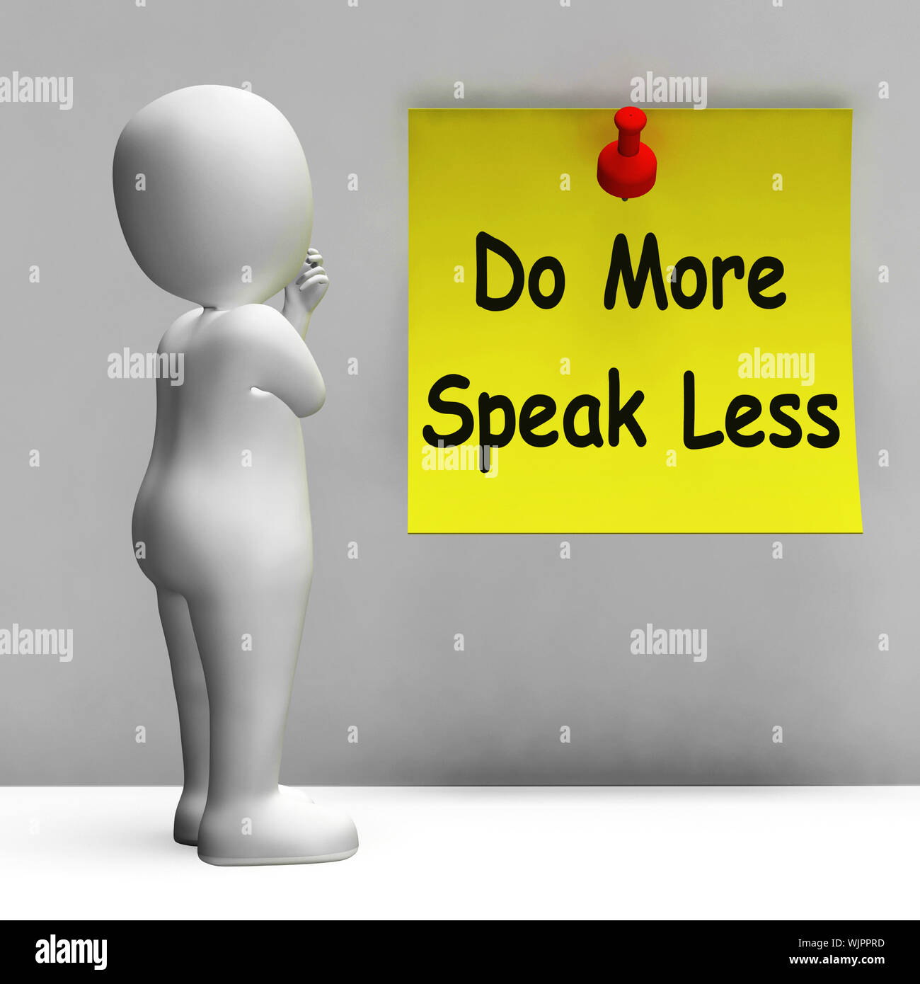 Do More Speak Less Note Meaning Be Productive And Constructive Stock ...