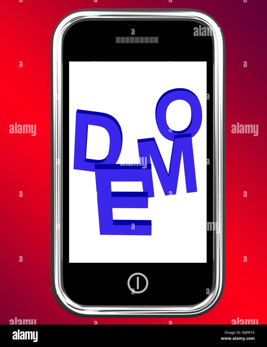 Demo On Phone Showing Development Or Beta Version Stock Photo - Alamy