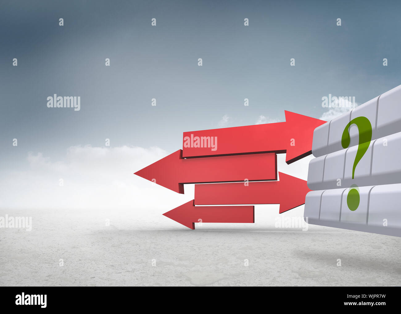 Question mark in sky landscape hi-res stock photography and images - Alamy