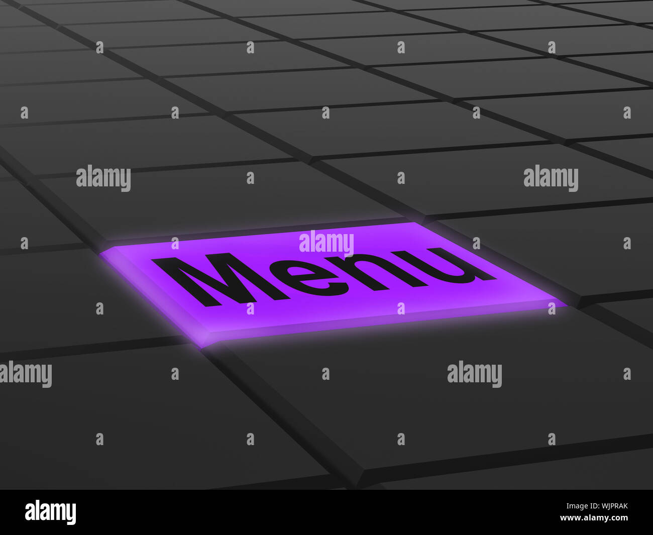 Menu Button Showing Ordering Food Menus Online Stock Photo - Alamy