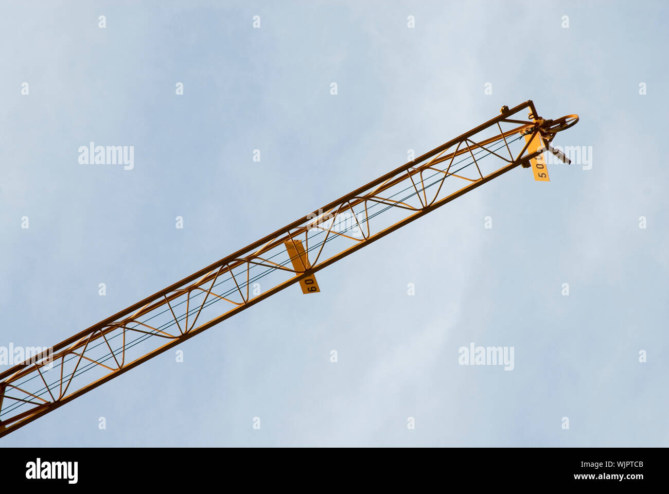yellow construction crane Stock Photo - Alamy