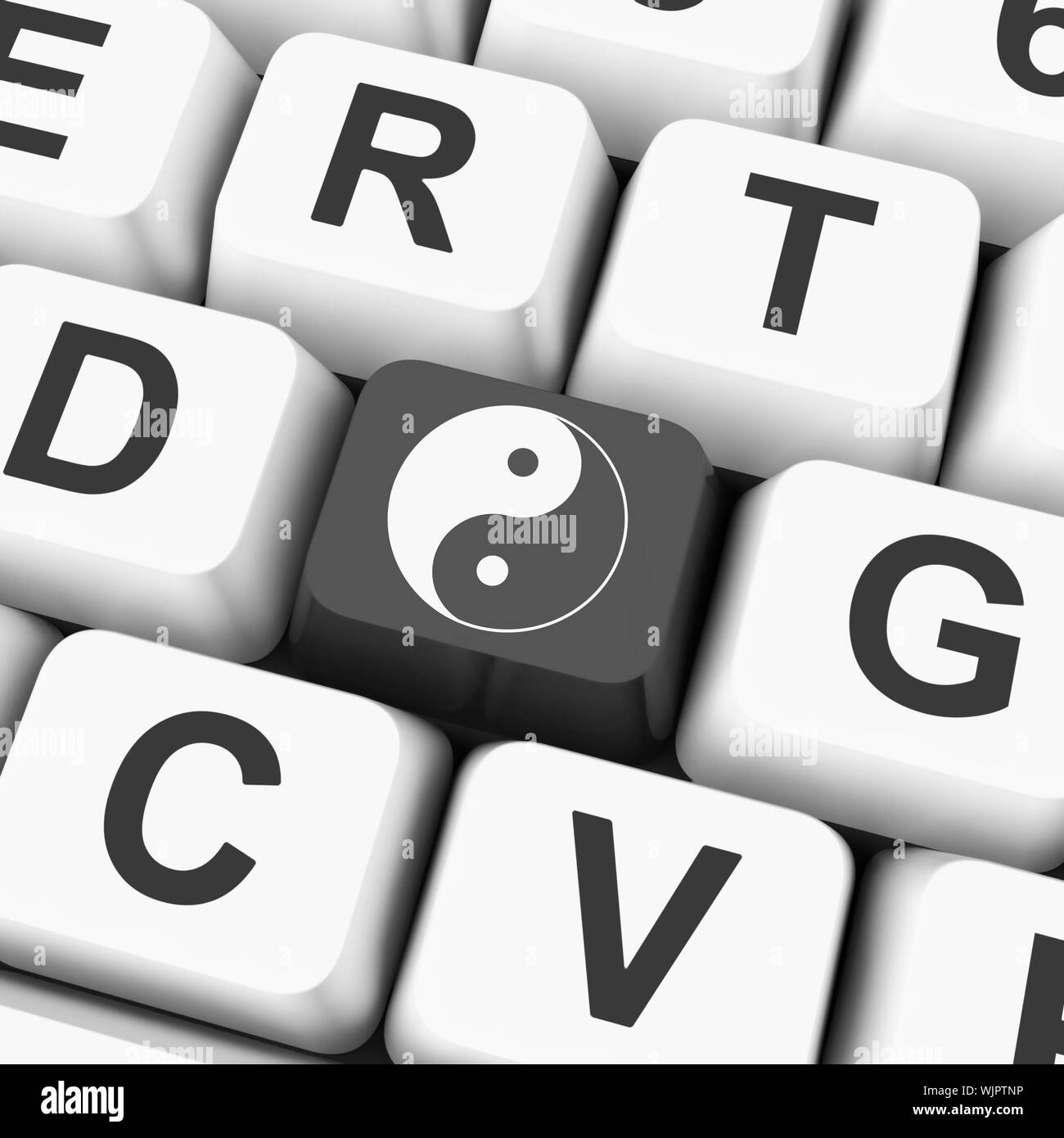 Ying Yang Key Meaning Spiritual Peace Harmony Stock Photo - Alamy