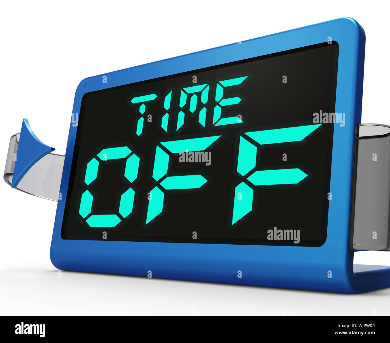 Time Off Clock Showing Holiday From Work Or Study Stock Photo - Alamy