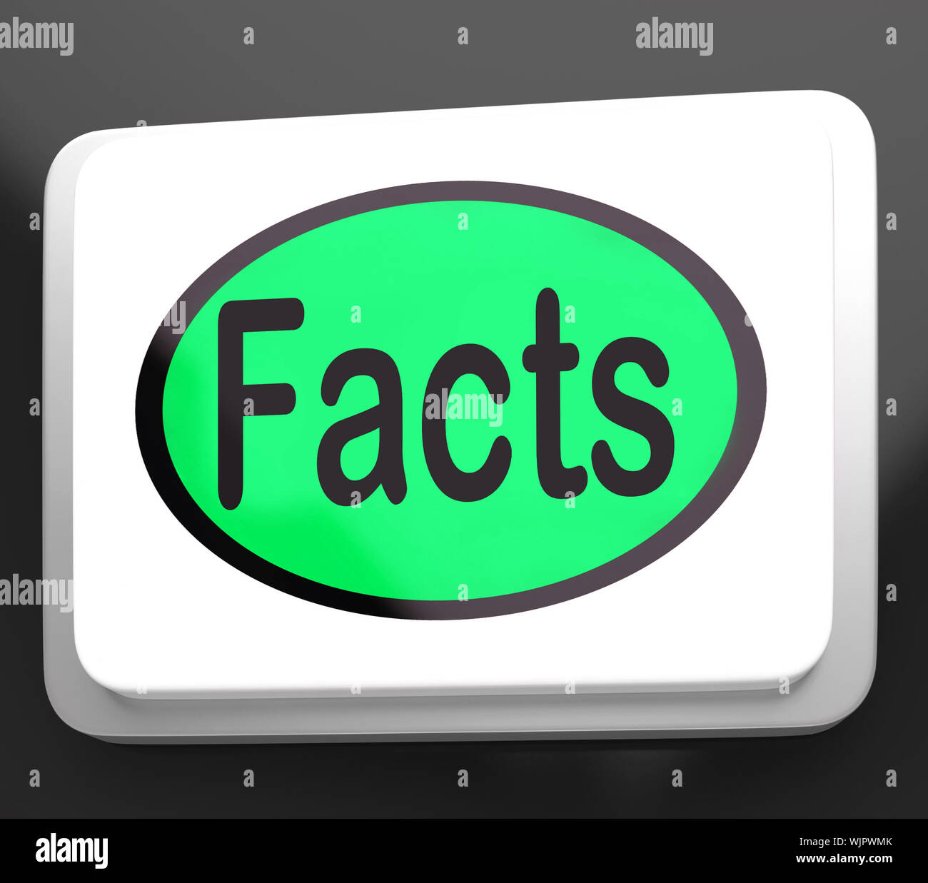Facts Button Showing True Information And Data Stock Photo - Alamy